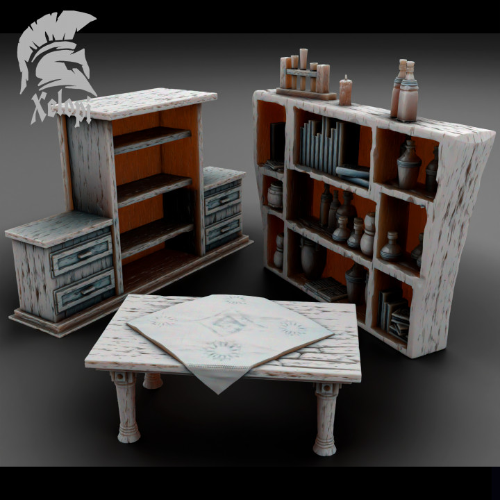 3D Printable Medieval props | STL | 28mm |32mm |75mm by Creator