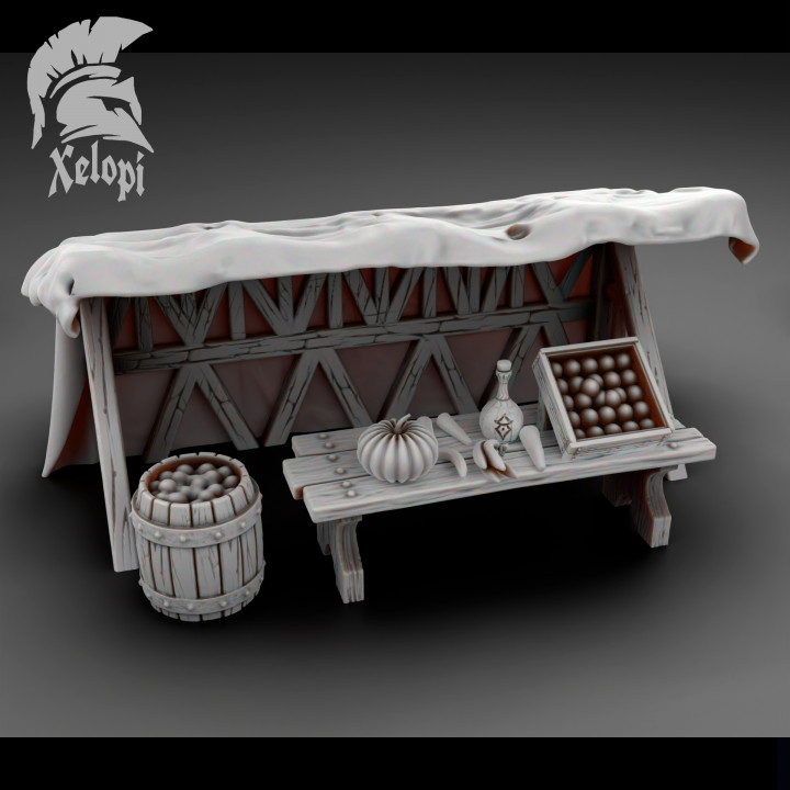 3D Printable Medieval props | STL | 28mm |32mm |75mm by Creator