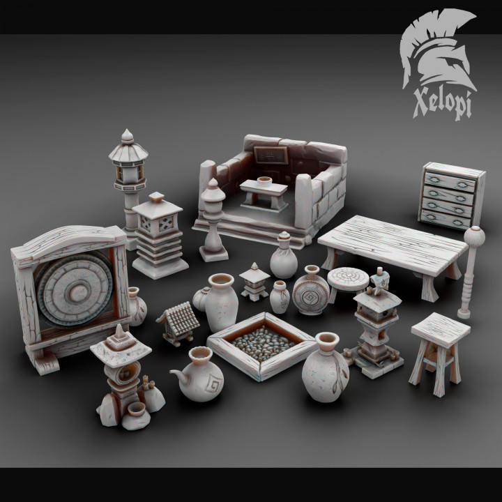 3D Printable Medieval props | STL | 28mm |32mm |75mm by Creator