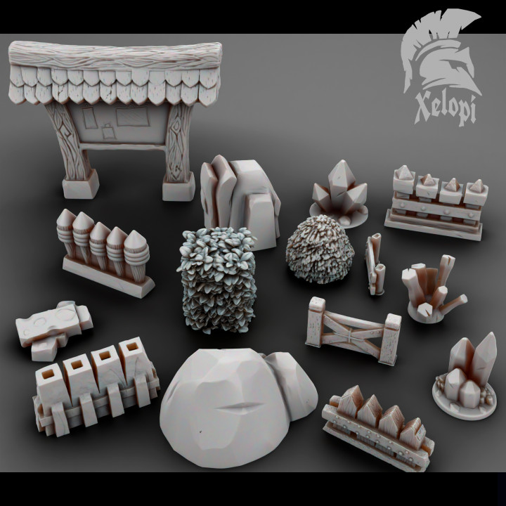 3D Printable Medieval props | STL | 28mm |32mm |75mm by Creator