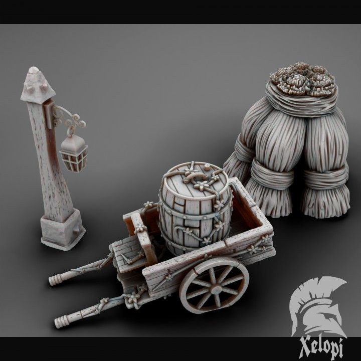 3D Printable Medieval props | STL | 28mm |32mm |75mm by Creator