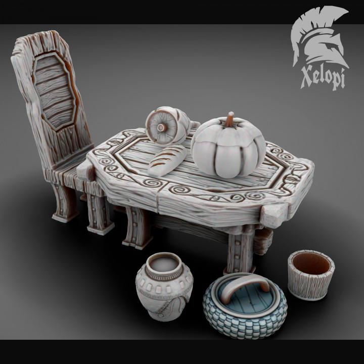 3D Printable Medieval props | STL | 28mm |32mm |75mm by Creator