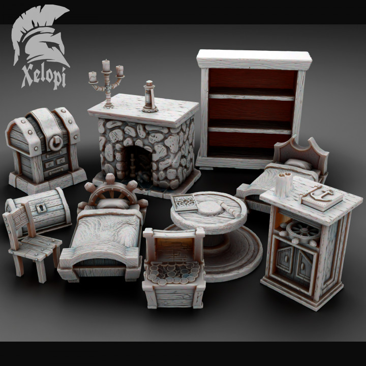 3D Printable Medieval props | STL | 28mm |32mm |75mm by Creator