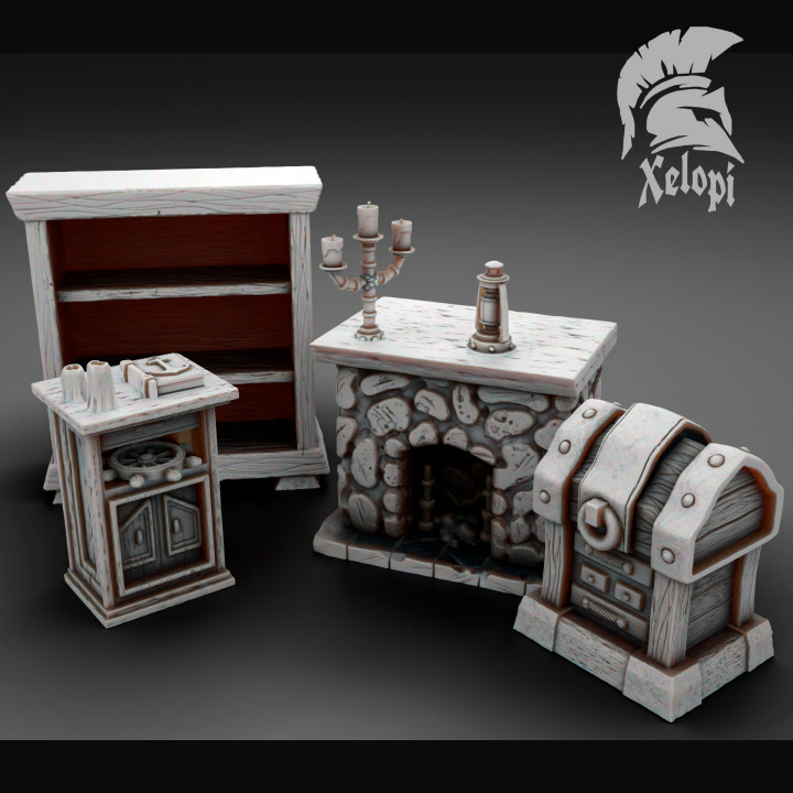 3D Printable Medieval props | STL | 28mm |32mm |75mm by Creator