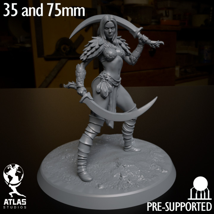 3D Printable Female Elf Ranger Hunter by Atlas Studios