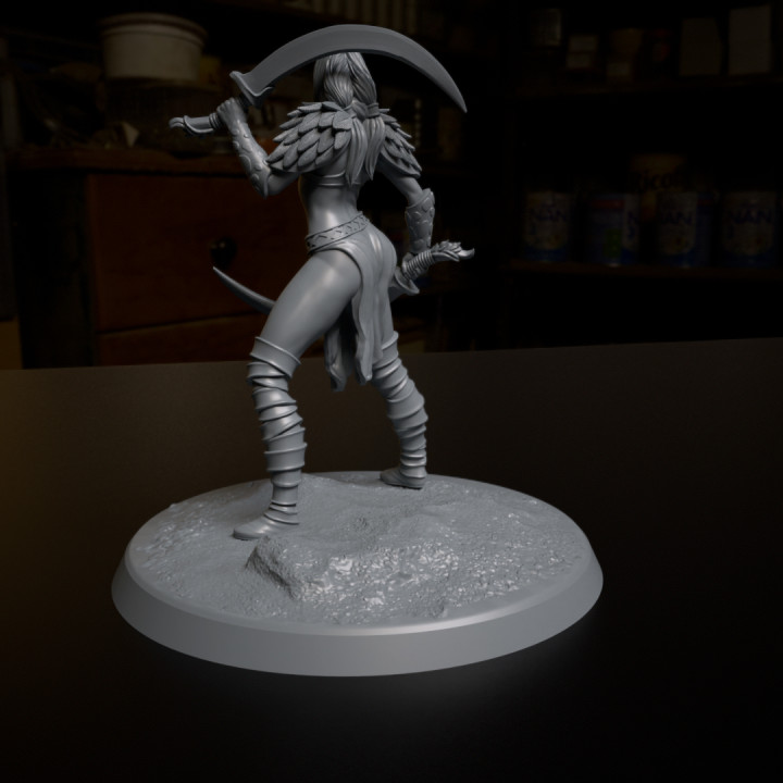 3D Printable Female Elf Ranger Hunter by Atlas Studios