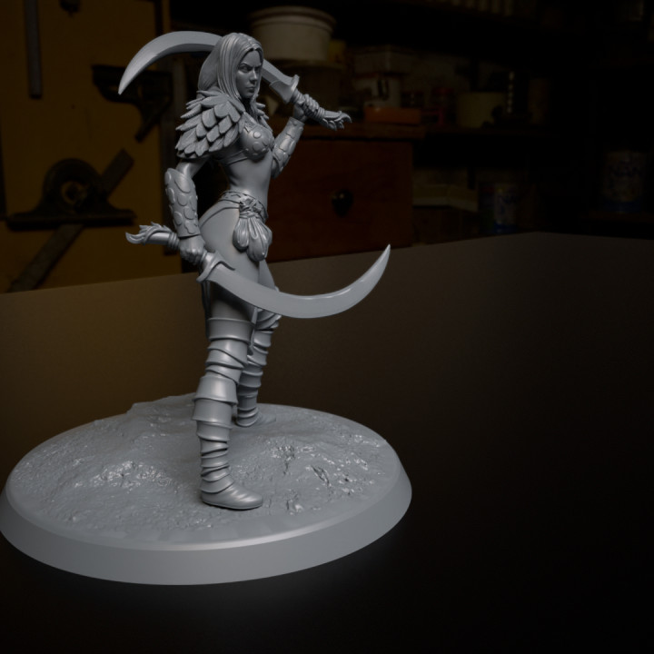 3D Printable Female Elf Ranger Hunter by Atlas Studios