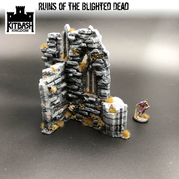 3D Printable Ruins of the Blighted Dead - Scenery by kitbash kingdom