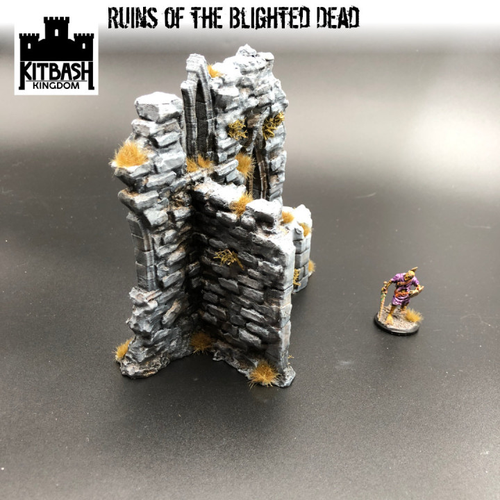 3D Printable Ruins of the Blighted Dead - Scenery by kitbash kingdom