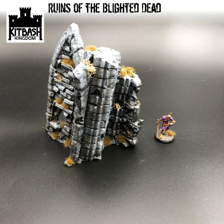 3D Printable Ruins of the Blighted Dead - Scenery by kitbash kingdom