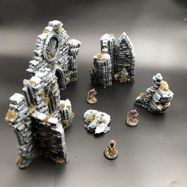 3D Printable Ruins of the Blighted Dead - Scenery by kitbash kingdom
