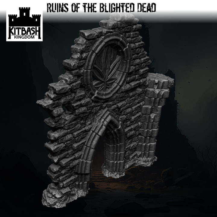 3D Printable Ruins of the Blighted Dead - Scenery by kitbash kingdom