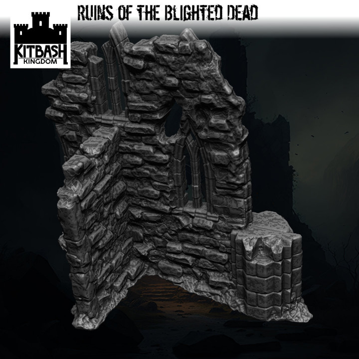 3D Printable Ruins of the Blighted Dead - Scenery by kitbash kingdom