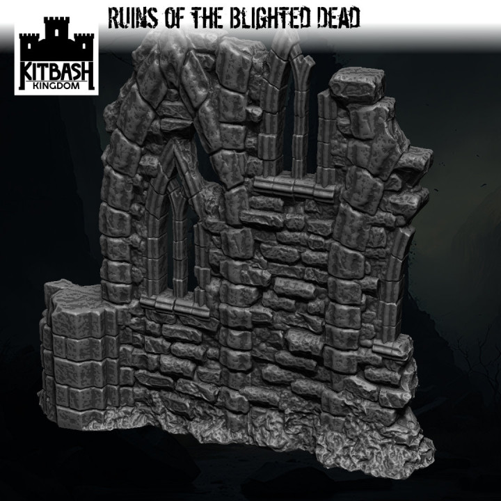 3D Printable Ruins of the Blighted Dead - Scenery by kitbash kingdom