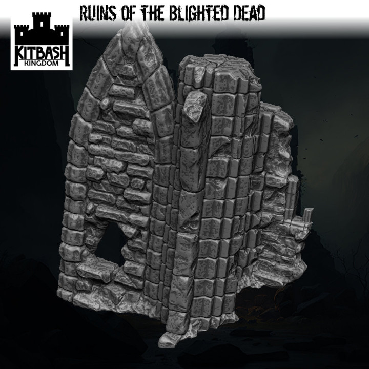 3D Printable Ruins of the Blighted Dead - Scenery by kitbash kingdom