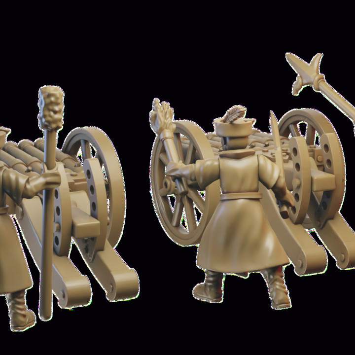 3D Printable Slavia Organ Gun Miniature (32mm, modular) by Juhász Gergely