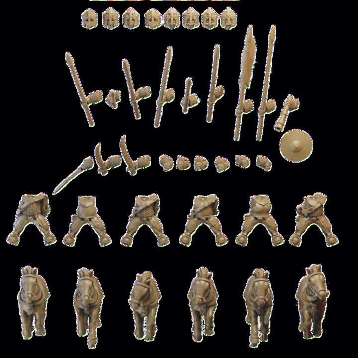 3D Printable Slavia Halfling Cavalry miniatures (32mm, modular) by ...