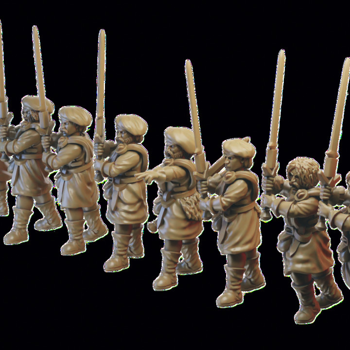 3D Printable Slavia Highlanders miniatures (32mm, modular) by Juhász ...