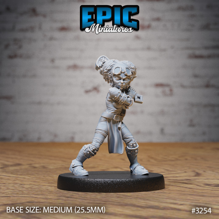 3D Printable Gnome Tinkerer Female Set / Halfling Steampunk Mechanic ...