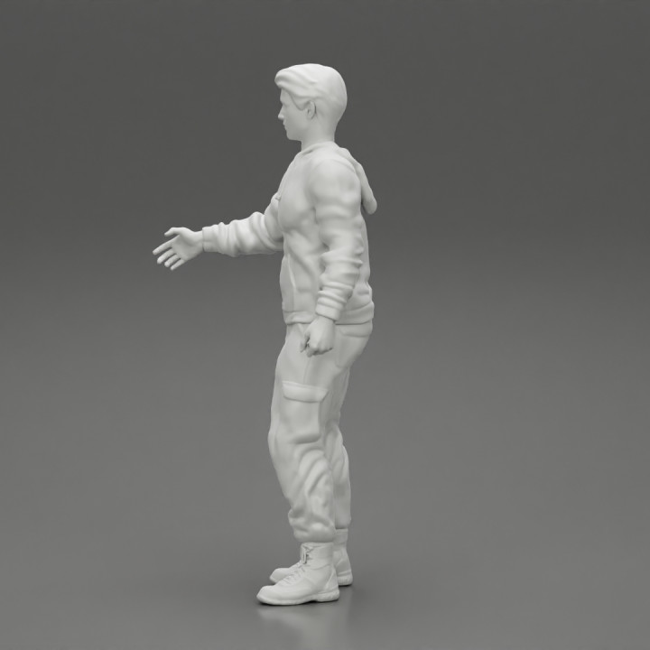 3D Printable Young man giving hand for handshake by 3DGeschaft ...