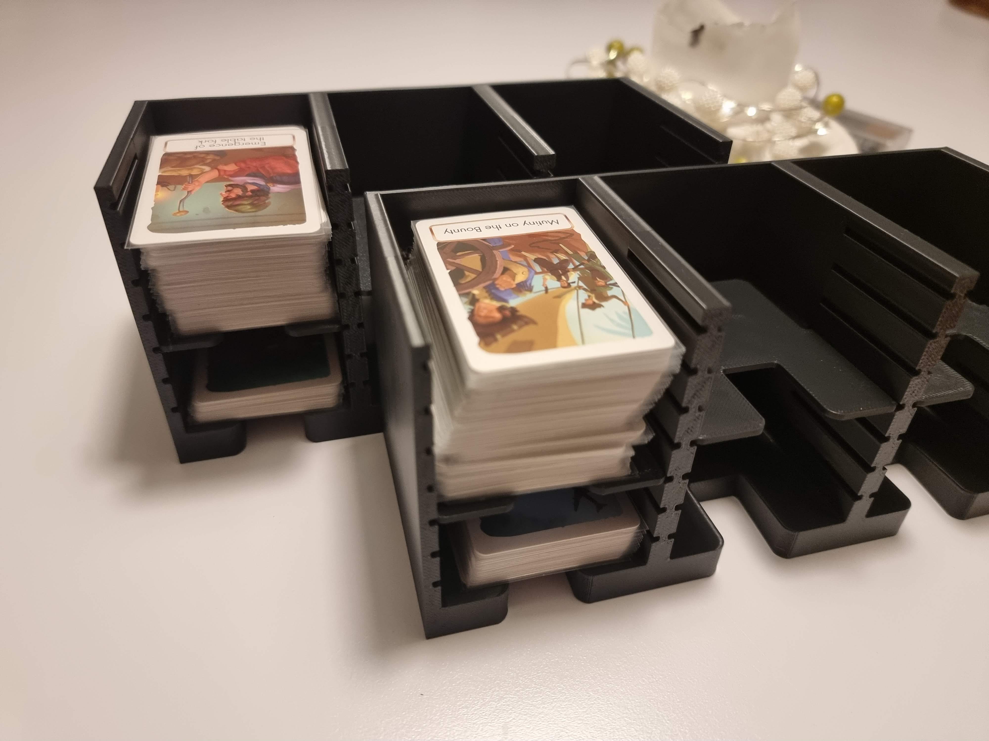 3D Printable Deluxe Card Organizer - Anysize - All cards! by Svend Feldt