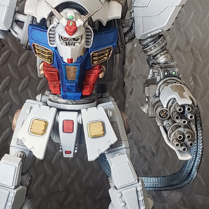 3D Printable Project CG-78-2 Assault Mech with Double Gatling Weapon ...