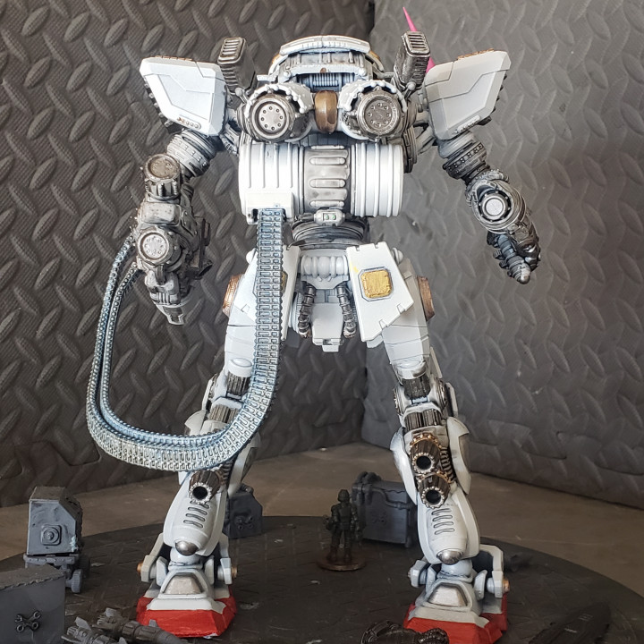 3D Printable Project CG-78-2 Assault Mech with Double Gatling Weapon ...