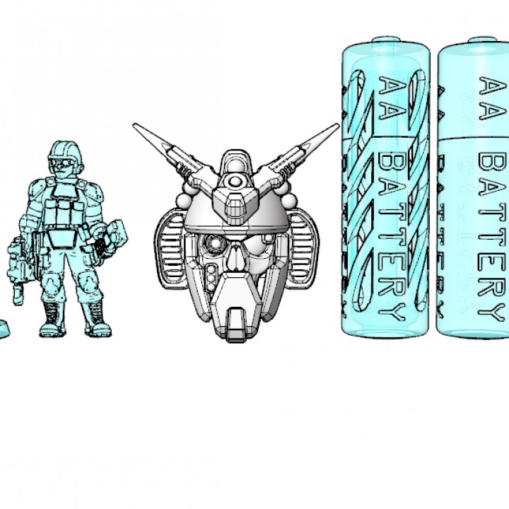 3D Printable Project CG-78-2 Assault Mech with Double Gatling Weapon ...