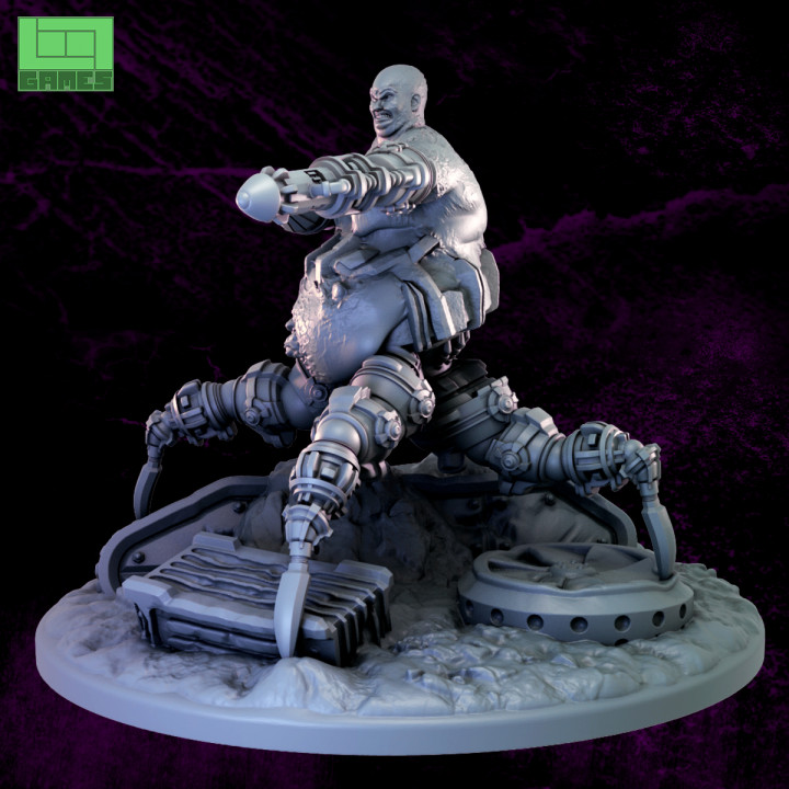 3D Printable Ganger with Mech-spider legs by LOOTgames