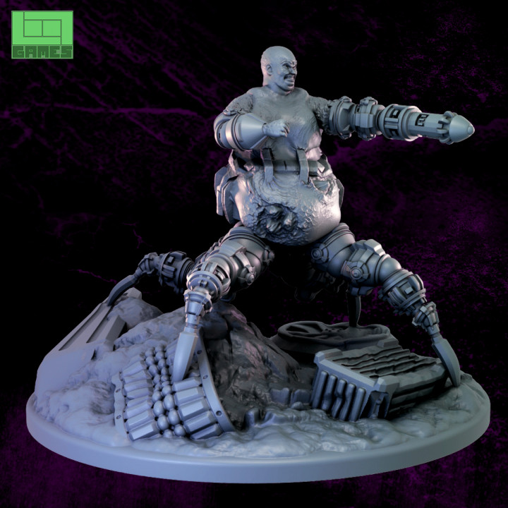 3D Printable Ganger with Mech-spider legs by LOOTgames