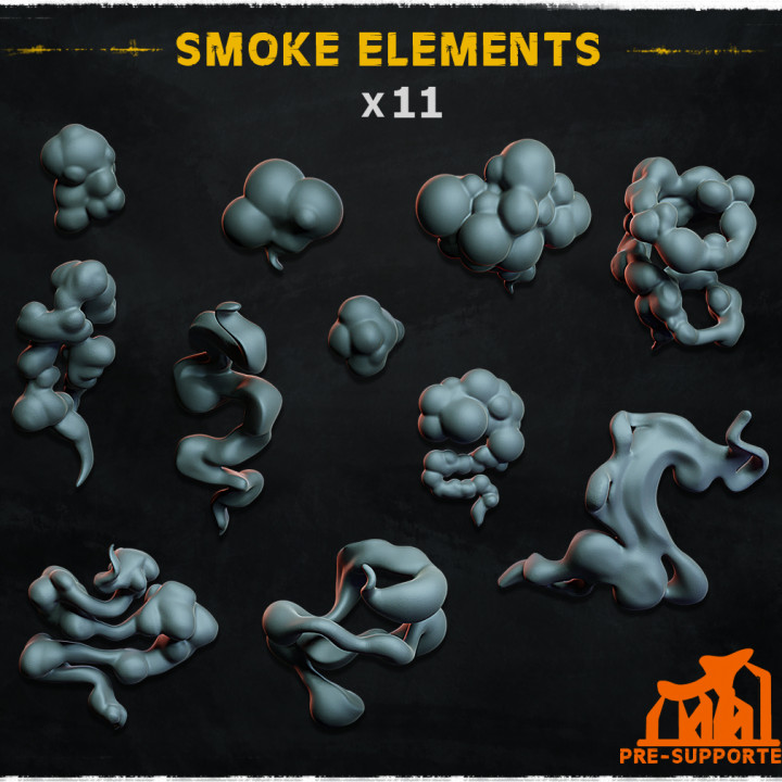 3D Printable Smoke elements -Basing Bits 1.0 by Zabavka Workshop