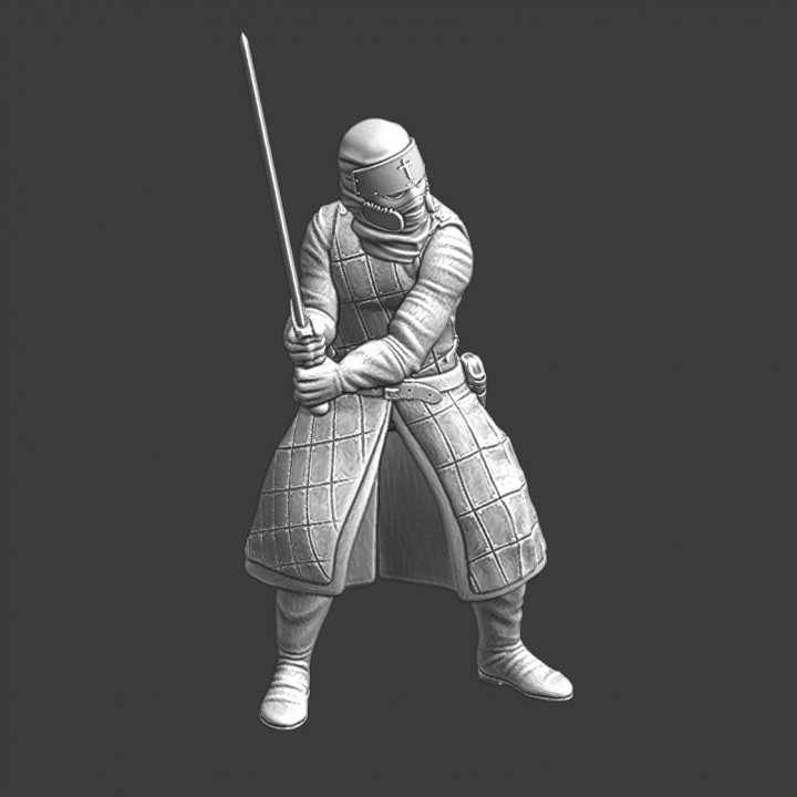 3D Printable Lazarus knight with two hand sword by Northern Crusades ...