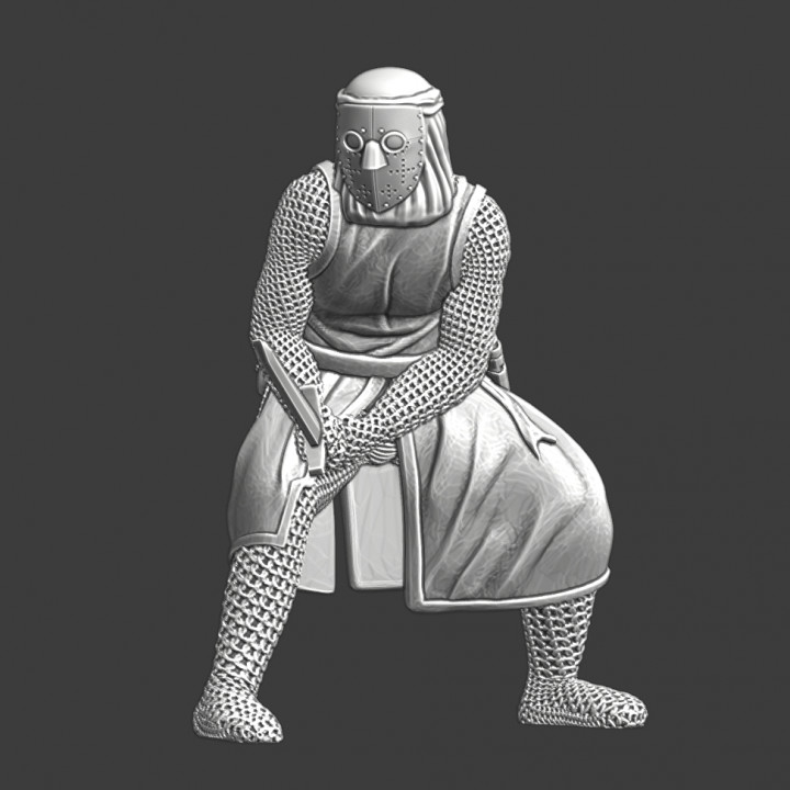 3D Printable Lazarus knight fighting with sword by Northern Crusades ...