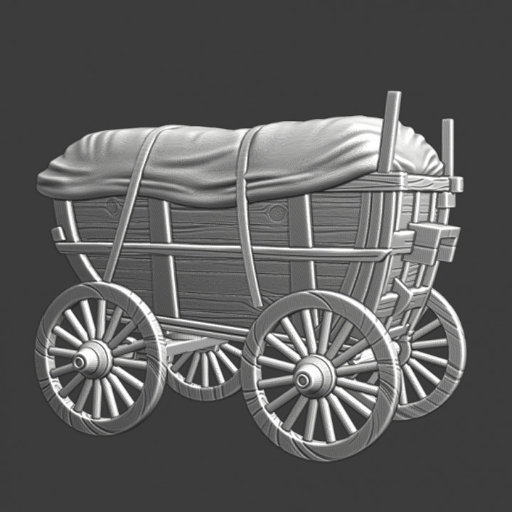 3D Printable Medieval transport wagon with supplies by Northern ...