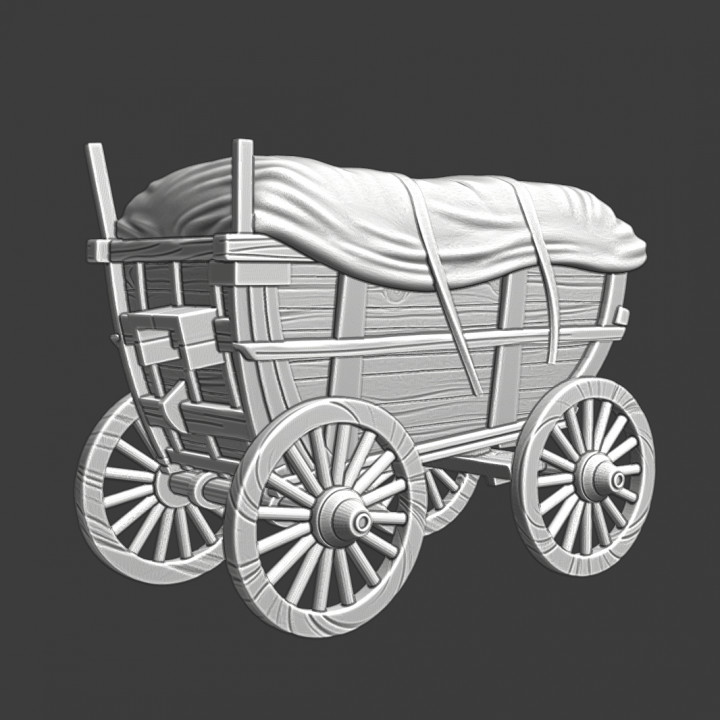 3D Printable Medieval transport wagon with supplies by Northern ...