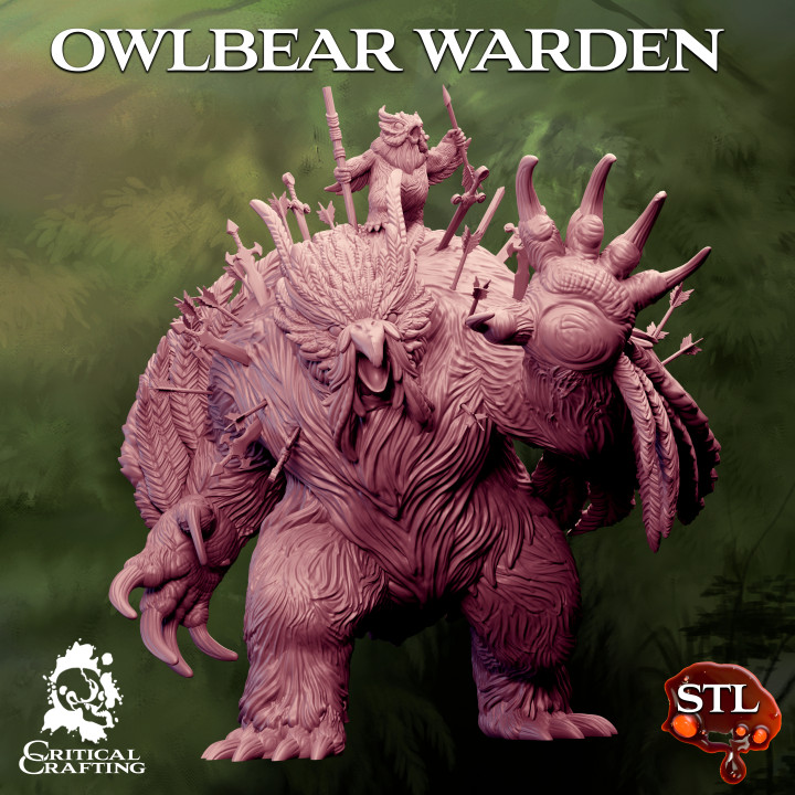 3D Printable Owlbear Warden by Dillon Olney