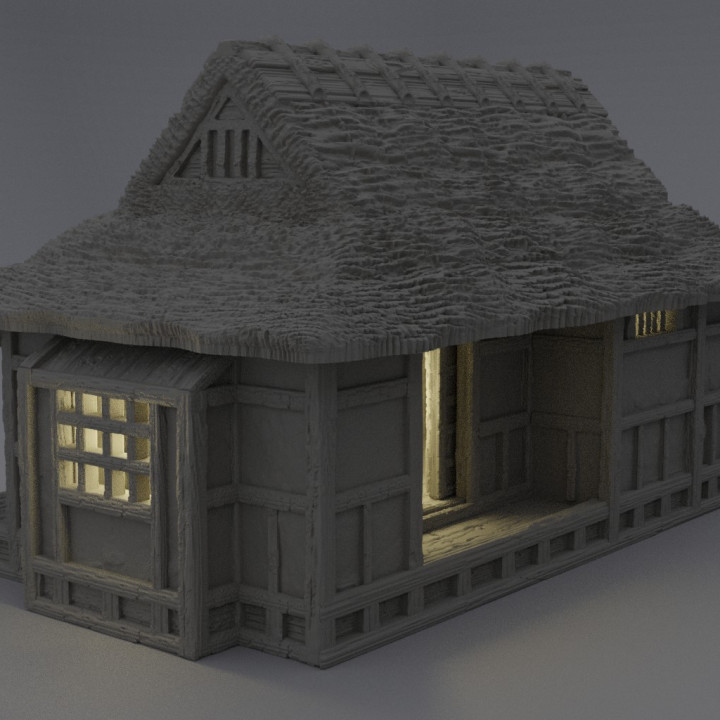 3D Printable Samurai Cottage - Tabletop Terrain - 28 MM by MiniatureLand