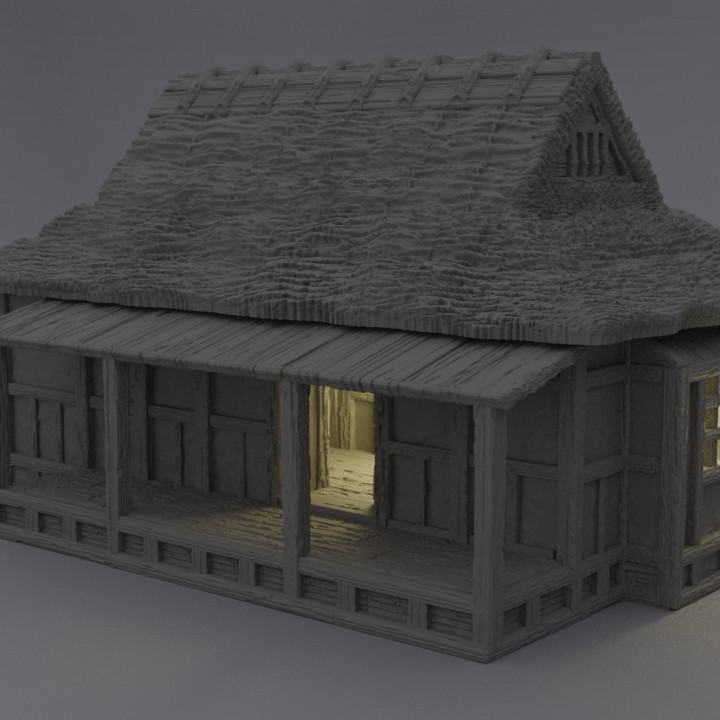 3D Printable Samurai Cottage - Tabletop Terrain - 28 MM by MiniatureLand