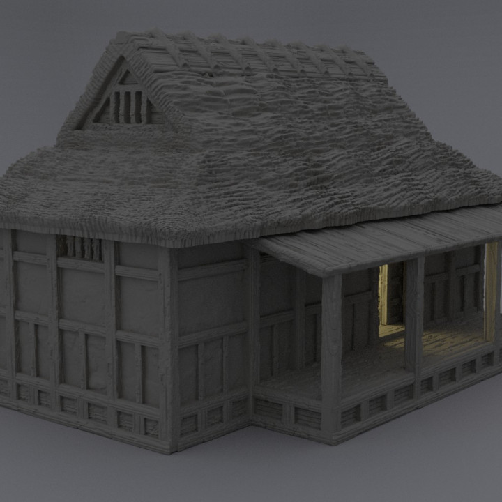3D Printable Samurai Cottage - Tabletop Terrain - 28 MM by MiniatureLand