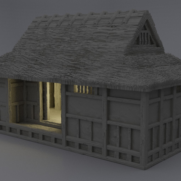 3D Printable Samurai Cottage - Tabletop Terrain - 28 MM by MiniatureLand