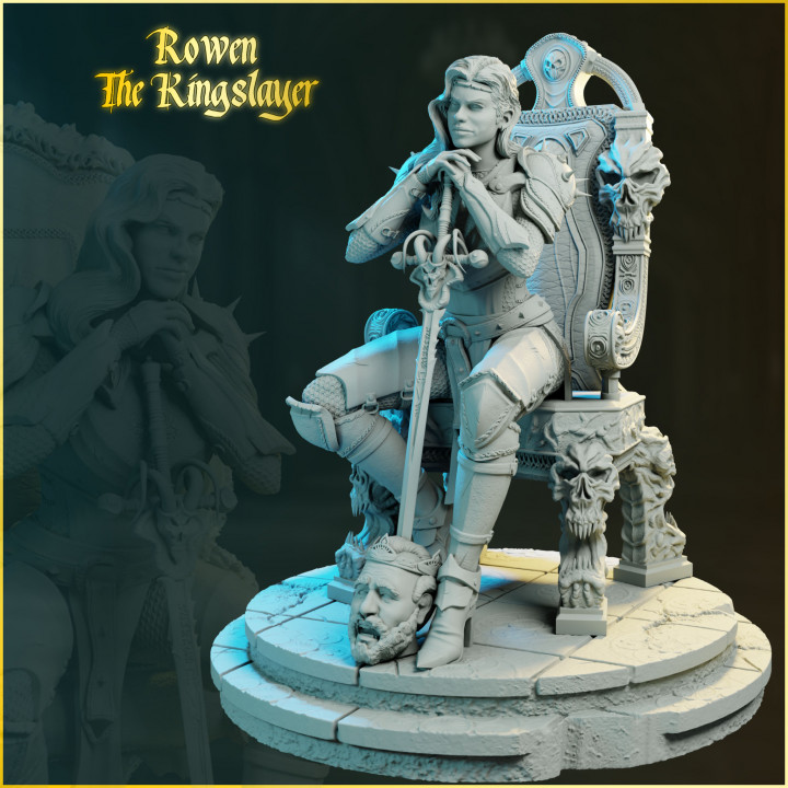 3D Printable Rowen the Kingslayer by Black Bird Miniatures