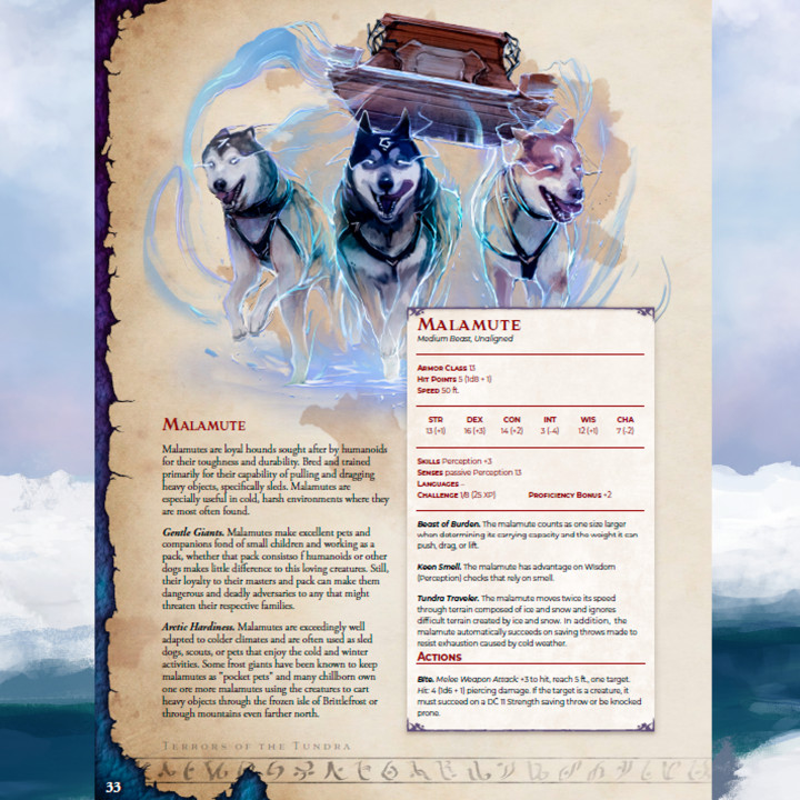 3D Printable Terrors of the Tundra by Dillon Olney