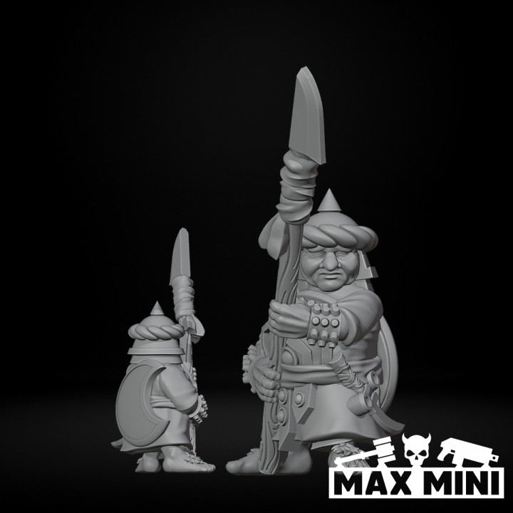 3D Printable Halfling Sand Raider Spears by Max Mini