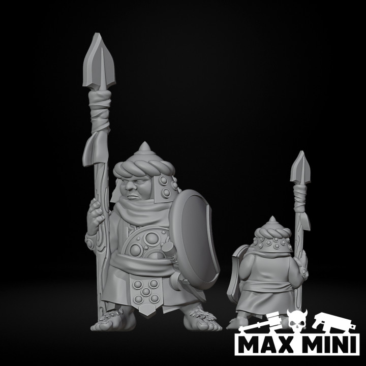 3D Printable Halfling Sand Raider Spears by Max Mini