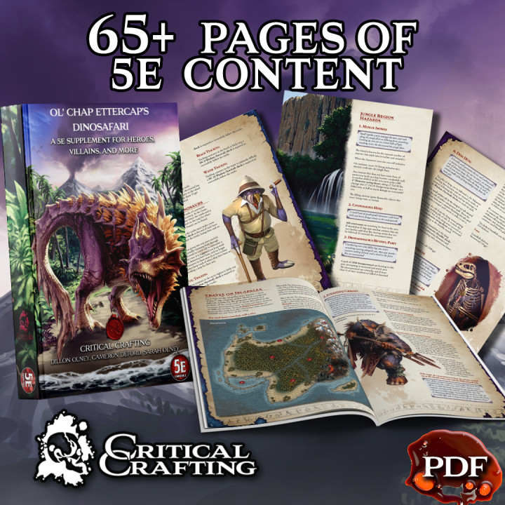 3D Printable Ol' Chap Ettercap's Dinosafari by Dillon Olney