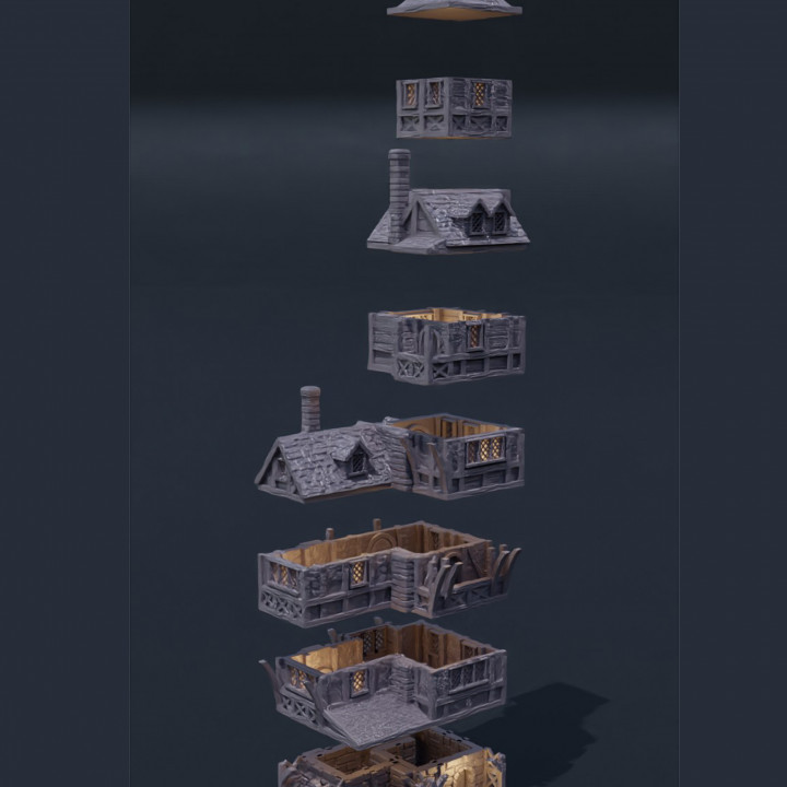 3D Printable Medieval Long Building - Tabletop Terrain - 28 MM by ...