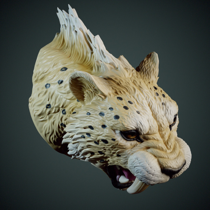 3D Printable Smilodon Head by Art of V