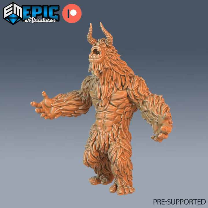 3D Printable Yeti Eating & Roaring Team / Bigfoot / Frost Giant ...
