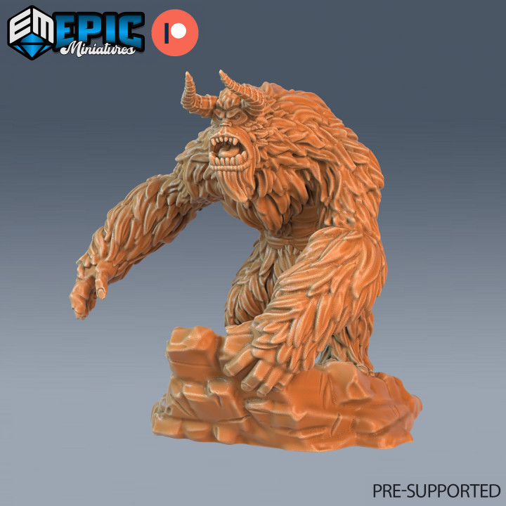 3D Printable Yeti Lurking & Roaring Team / Bigfoot / Frost Giant ...