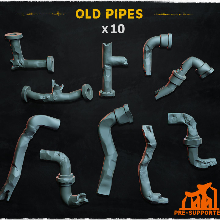 3D Printable Old Pipes -Basing Bits 1.0 by Zabavka Workshop